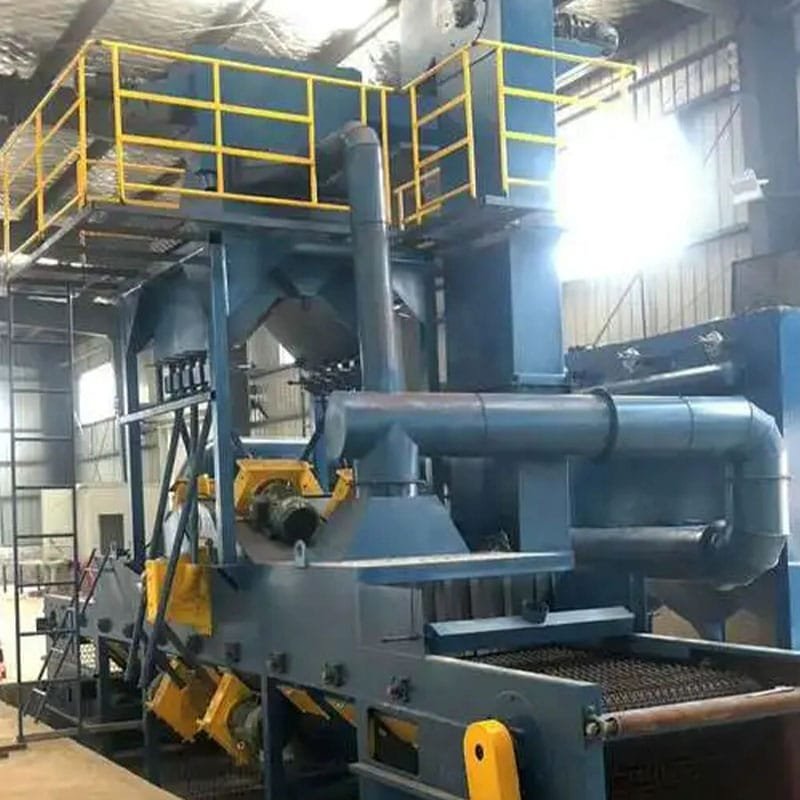 Wire mesh conveyor belt shot blasting machine| Industrial cleaning machine